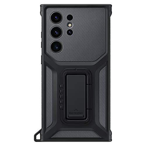 SAMSUNG Galaxy S23 Ultra Rugged Gadget Phone Case, Heavy Duty Protective Cover w/Platform for Card Slot Holder, Wrist Strap, Detachable Accessories, US Version, EF-RS918CBEGUS, Titan