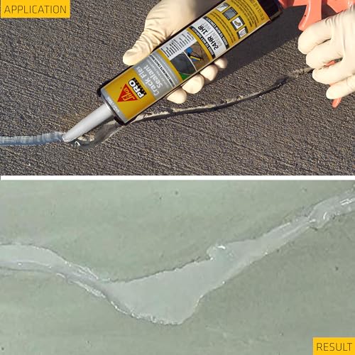 Sikaflex Crack Flex Sealant, Gray, High performance, textured polyurethane sealant, self-leveling, sealant for sealing horizontal cracks, 10,1 fl. Oz