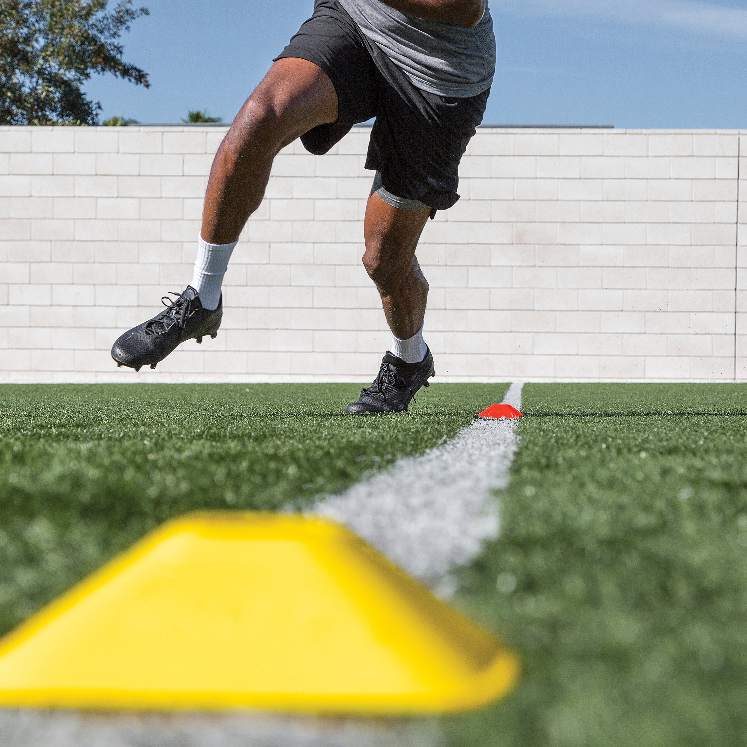 SKLZ 2-Inch Mini Cones for Agility and Plyometric Training, Set of 50, Yellow