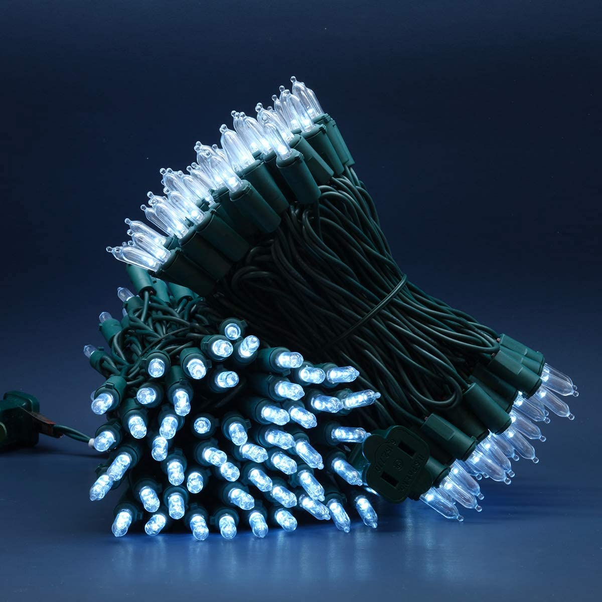 SWEET SHINE 200 Count Cool White LED Christmas Lights, 66 ft Green Wire UL Certified Commercial Grade LED Holiday String Light Set (Cool White)