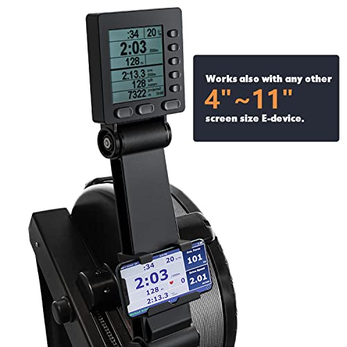 Phone and Tablet Holder for Concept 2 Rowing Machine, Adjustable Tablet Mount Made for C2 Model C&D Rower ONLY, Compatible with Tablets & Phones & iPad Up to 11β Screen Size