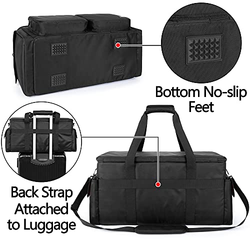 Trunab DJ Cable File Bag with Detachable Padded Bottom and Dividers, Travel Gig Bag for Professional DJ Gear, Musical Instrument and Accessories