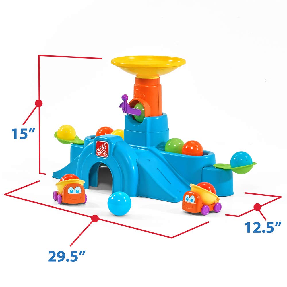 Step2 Ball Buddies Tunnel Tower | Toddler Ball Activity Toy | Play Balls Included