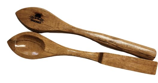 Wooden Musical Spoons - Hand Percussion - Appalachian Folk Instrument (Brown)