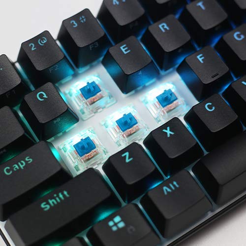 Whirlwind FX Atom 60% Gaming Keyboard: Interactive and Customizable Lighting β Immersive, Reactive RGB Experience (Blue Clicky)