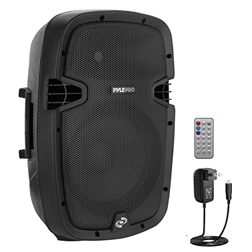 PYLE-PRO 1000W Powered Bluetooth PA System Speakers - Active DJ Speakers with 10 Inch Subwoofer Monitor Speaker and Built-in USB for Audio, Music, Concerts, Band - PPHP1037UB, Black