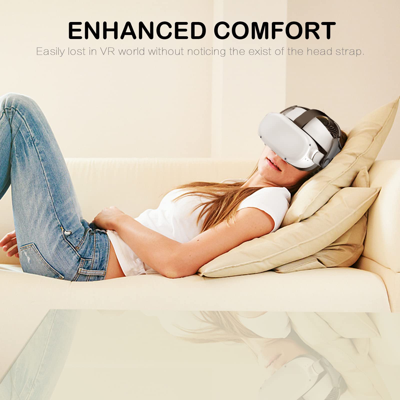 YOOPAI Elite Strap compitable with Oculus Quest 2 VR Accessories: Adjustable Replacement Accessories for Enhanced Comfort Elevate Meta Quest Experience