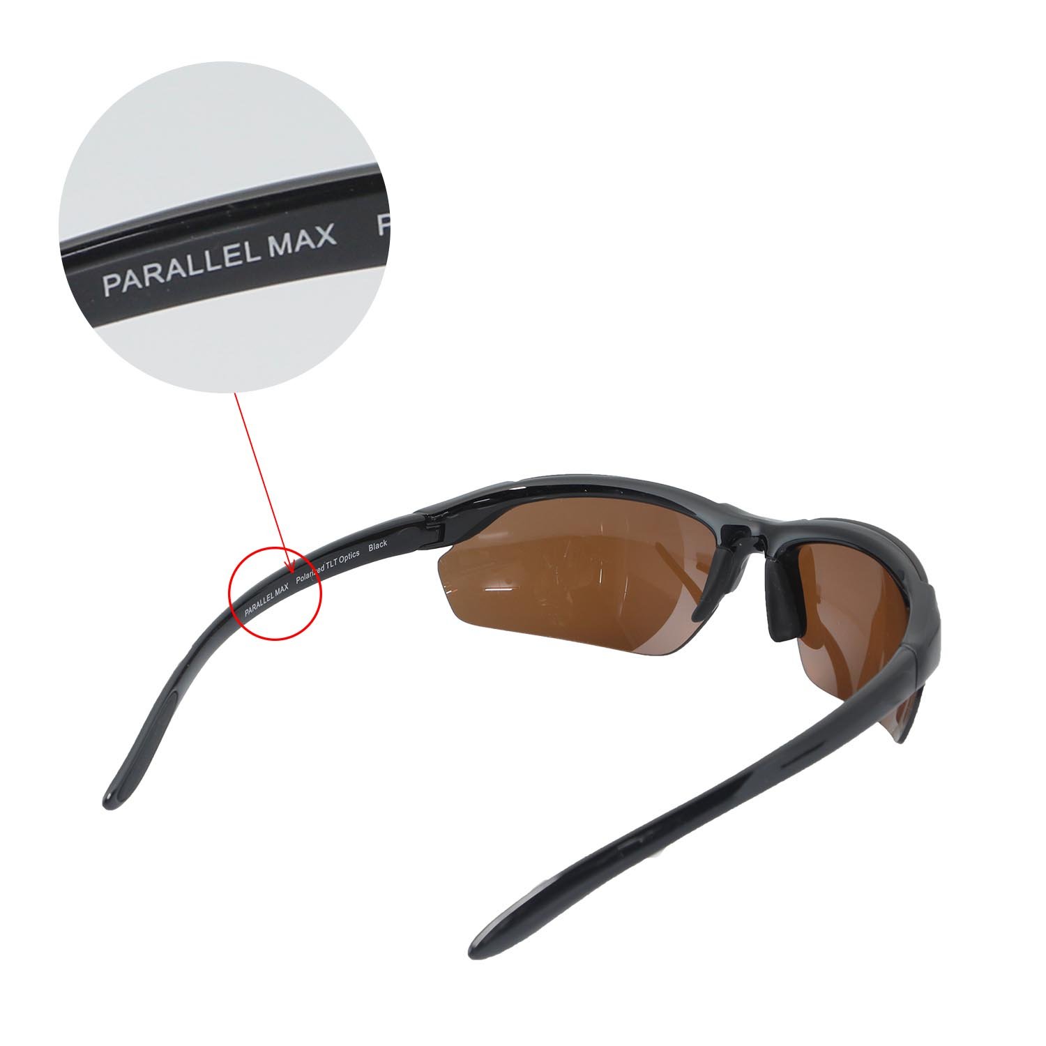 Walleva Black ISARC Polarized Replacement Lenses for Smith Parallel Max Sunglasses