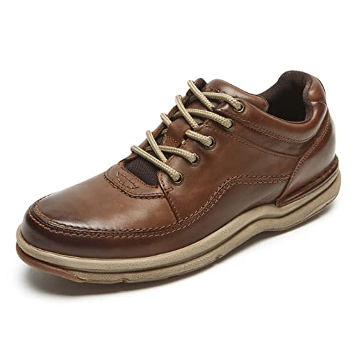 Rockport Men's World Tour Classic Walking Shoe, Brown Leather, 14 Wide