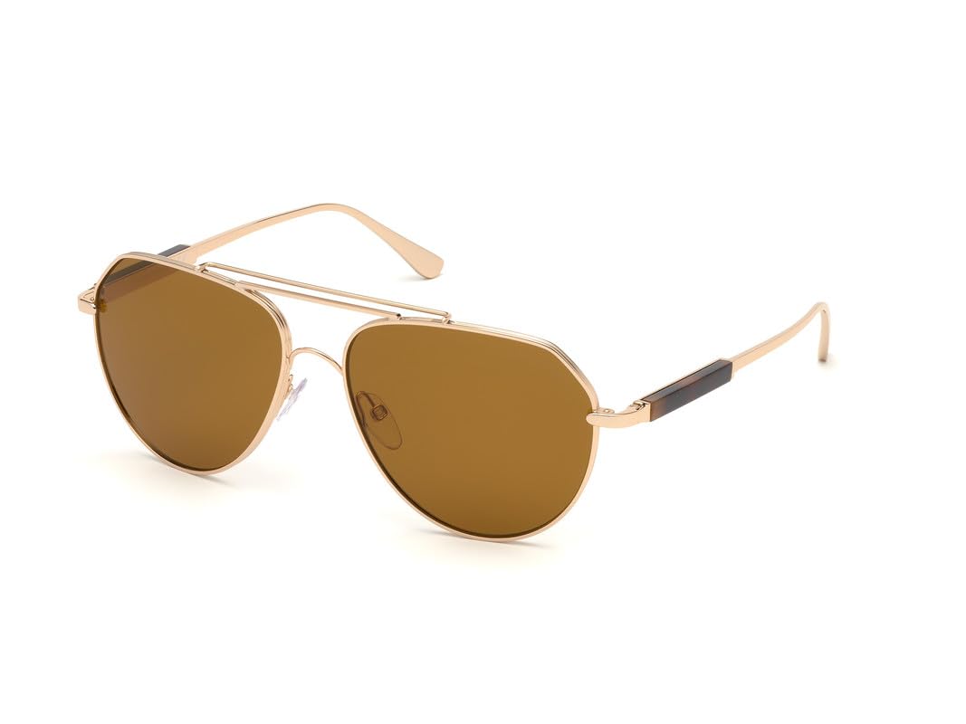 Tom Ford FT0670 - 28E Sunglasses Gold Frame w/ Brown Lens 61mm