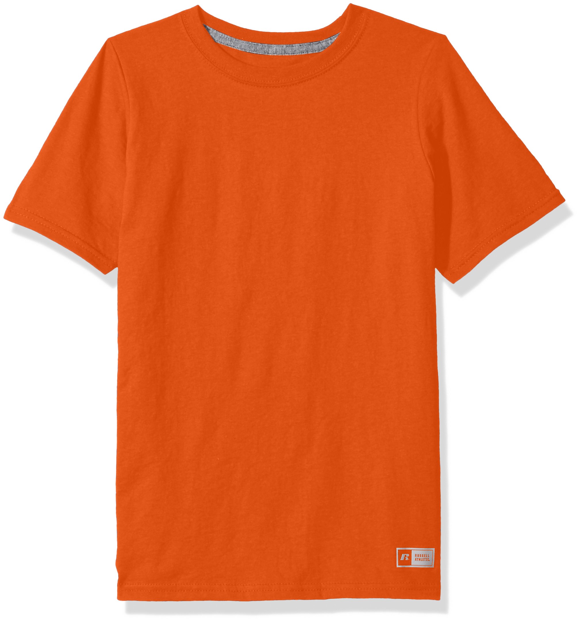 Russell Athletic Boys' Big Performance Cotton Short Sleeve T-Shirt, Burnt Orange, Medium