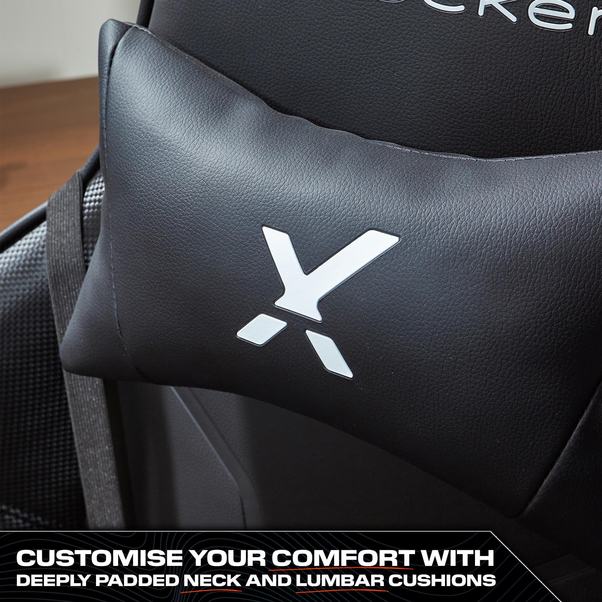 X-Rocker Agility Sport Esport Gaming Chair with Comfort Adjustability - Carbon Black