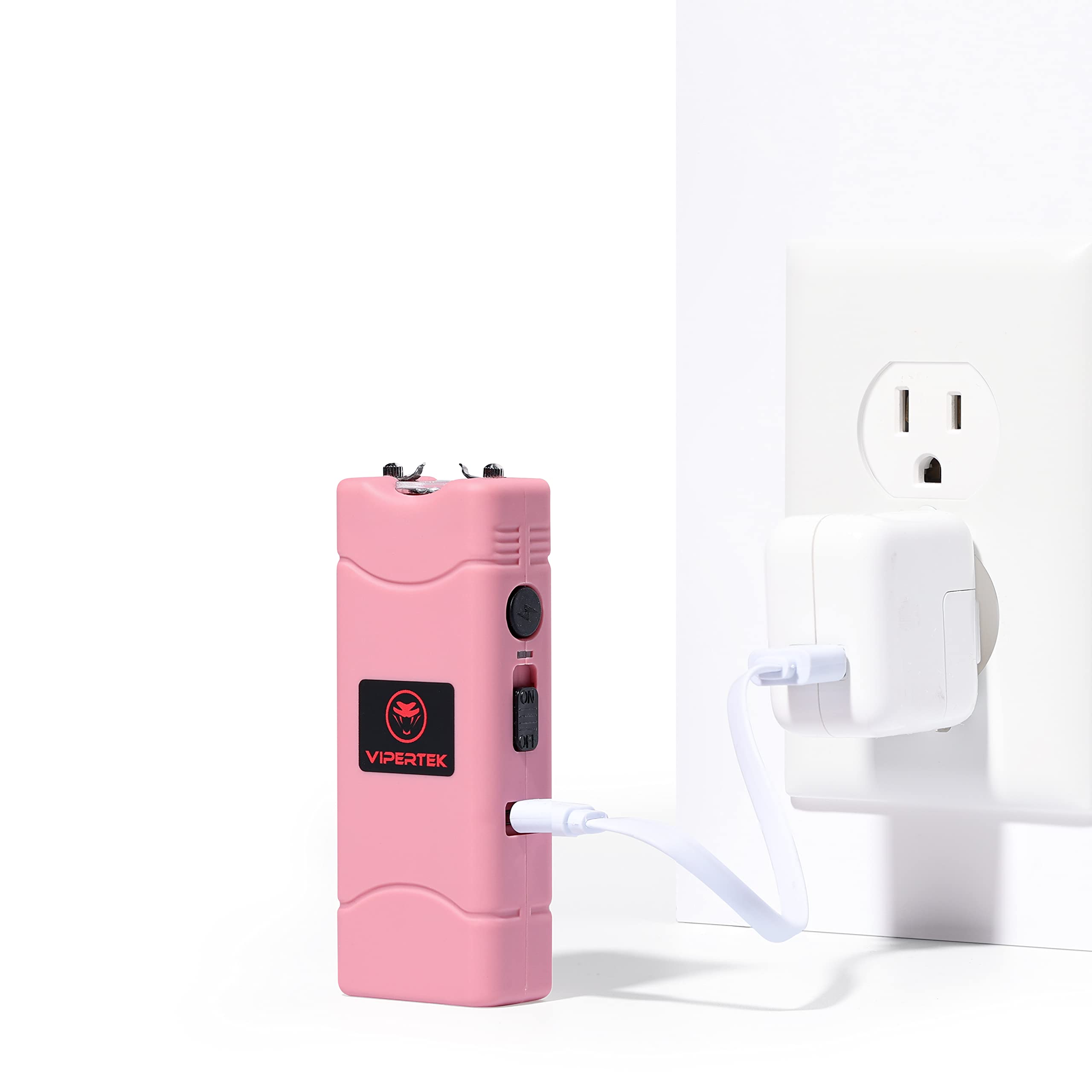 VIPERTEK VTS-881 Micro Stun Gun with LED Flashlight, Pink
