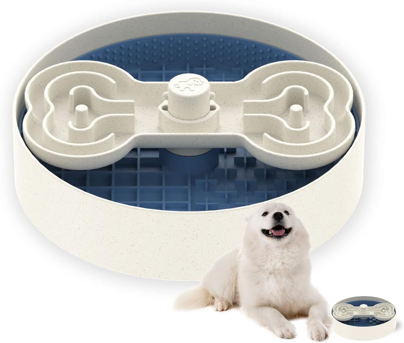 Puzzle Feeder Slow Feeder Dog Bowls, Dog Lick Bowls for Dogs, Slow Feeder for Dry, Wet, and Raw Food, Slow Feeder Dog Bowls for Large Breed,Blue