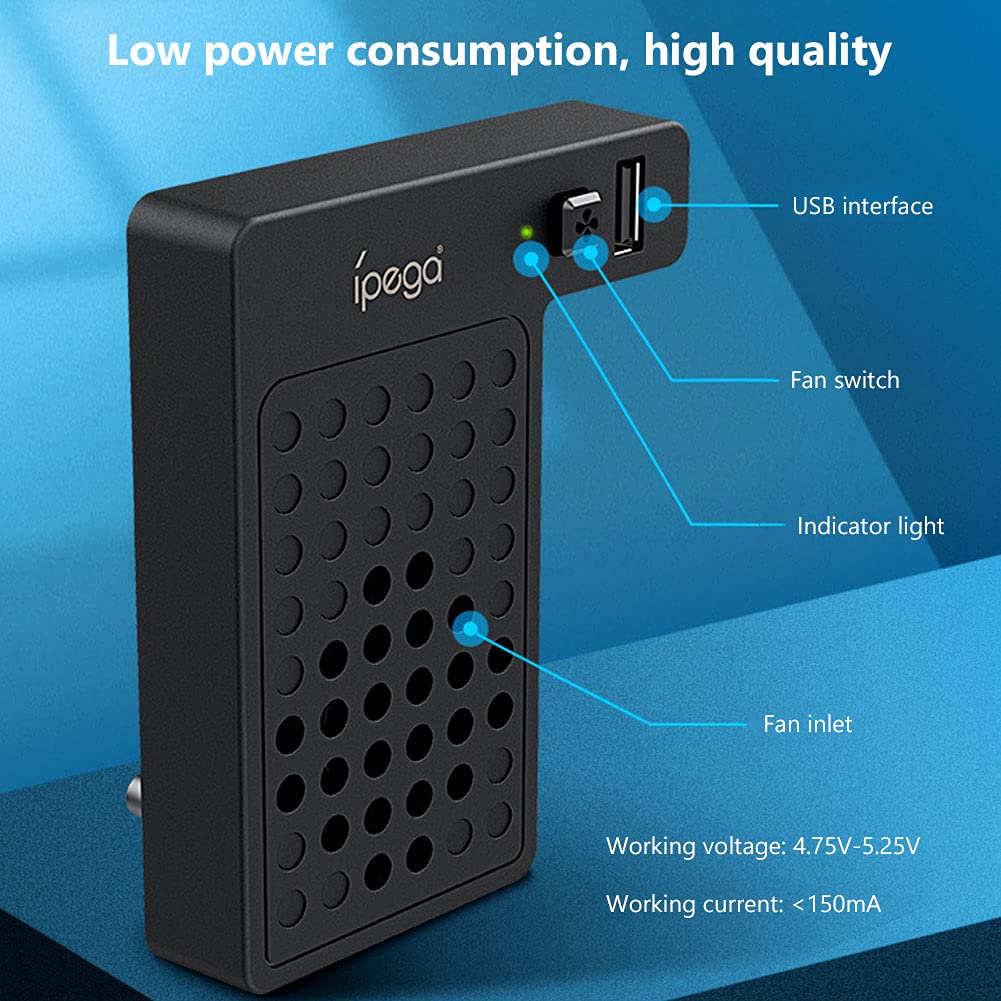 Xbox Series X Console Cooling Fan, Megadream USB Powered Cooling Fan Cooler Standing Mount with External USB Hub Port, On/Off Switch, Only Compatible with Xbox Series X Console