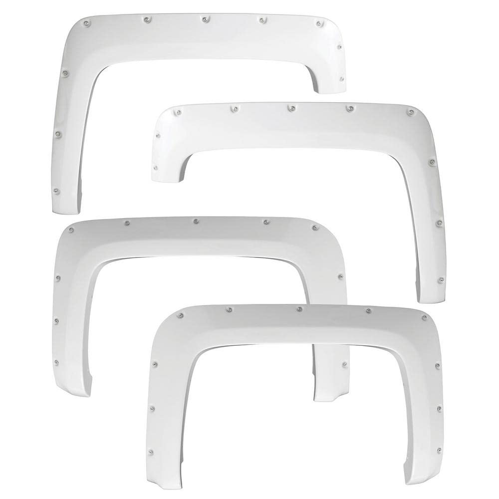 Smittybilt 17291-GAZ M1 Color Fender Flares Summit White 2016-2018 Chevy 1500 with 5.8' Bed, Clear
