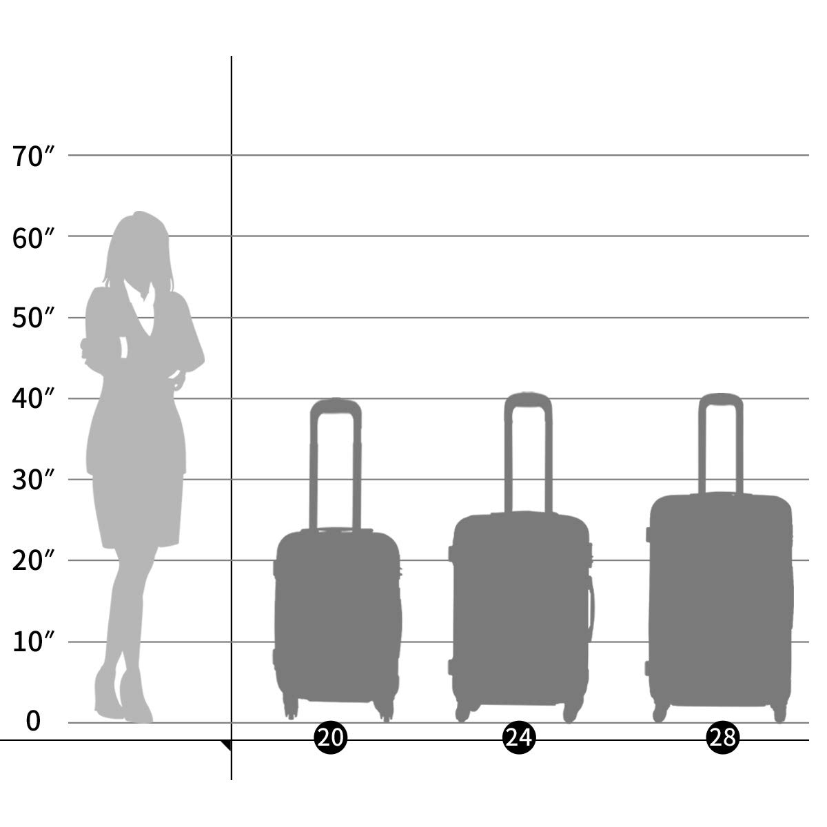 Sandinrayli Hardside Luggage Set, 20" Carry-On, 24" & 28" Suitcase with Spinner Wheel, Lightweight & Durable ABS, Wine Red