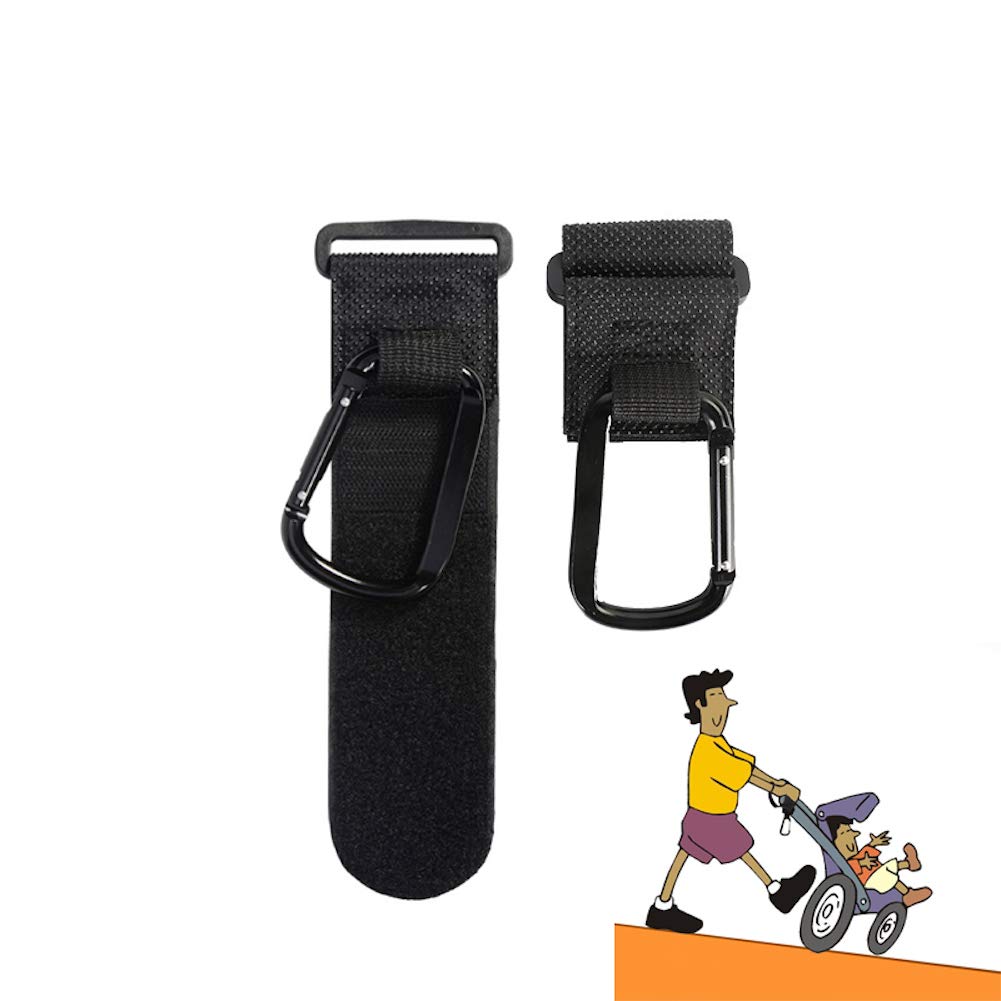 Stroller Hooks Clips for Diaper Bags,Non-Slip Durable Luggage Hook to Hang Your Shopping & Bags Safely on Your Buggy (2 Pack)