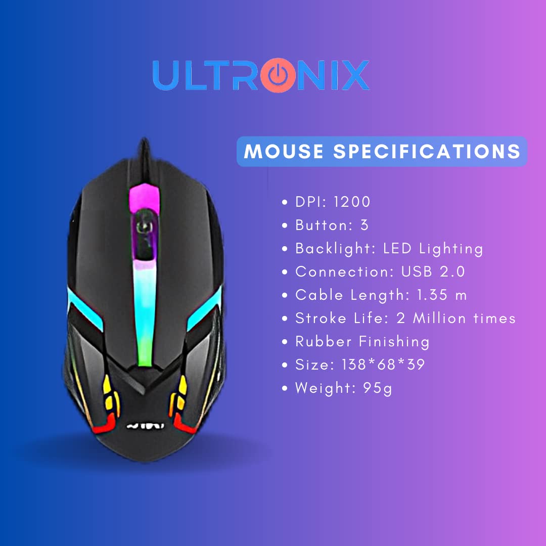 ULTRONIX Gaming Desktop, Intel Core I7-8th Gen, Nvidia RTX2060, 32GB RAM, 512GB SSD, Keyboard, Gaming Mouse, Mouse Pad, Headset Combo, Win11 Pro