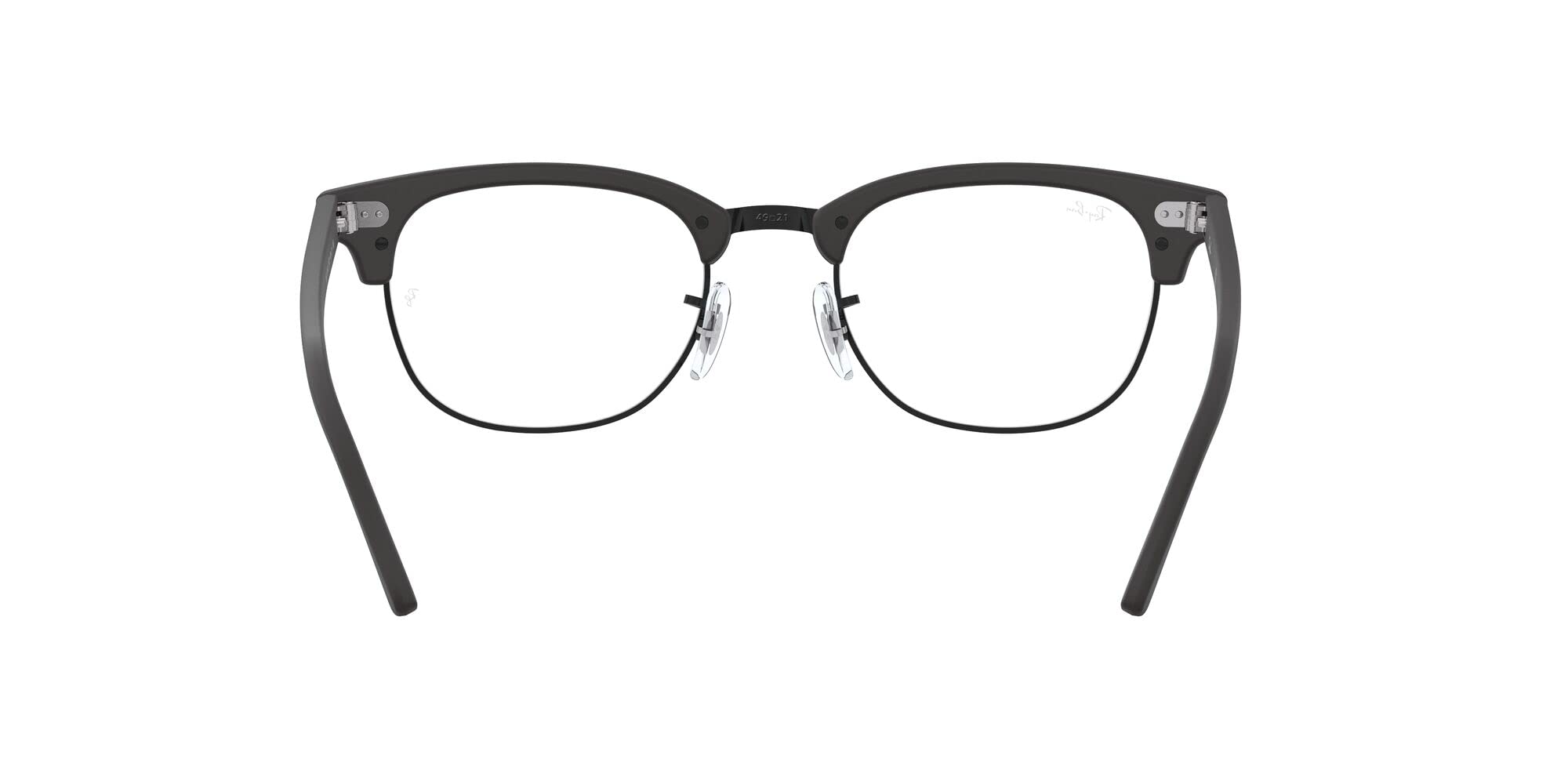 Ray-Ban RX5154 Clubmaster Square Prescription Eyeglass Frames, Matte Black/Demo Lens, 49 mm