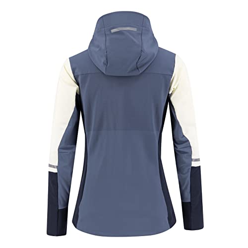 Swix Women's Standard Evolution Softshield Insulated Breathable Hooded Ski Jacket, Blue Sea, Small