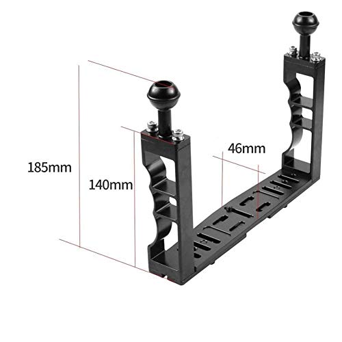 Sturdy Durable Aluminum Diving Underwater Tray Kit with Butterfly Clip Float Arm Handle Grip Gimbal Stabilizer for Gopro EKEN Action SLR Camera Accessories Convenient Practical