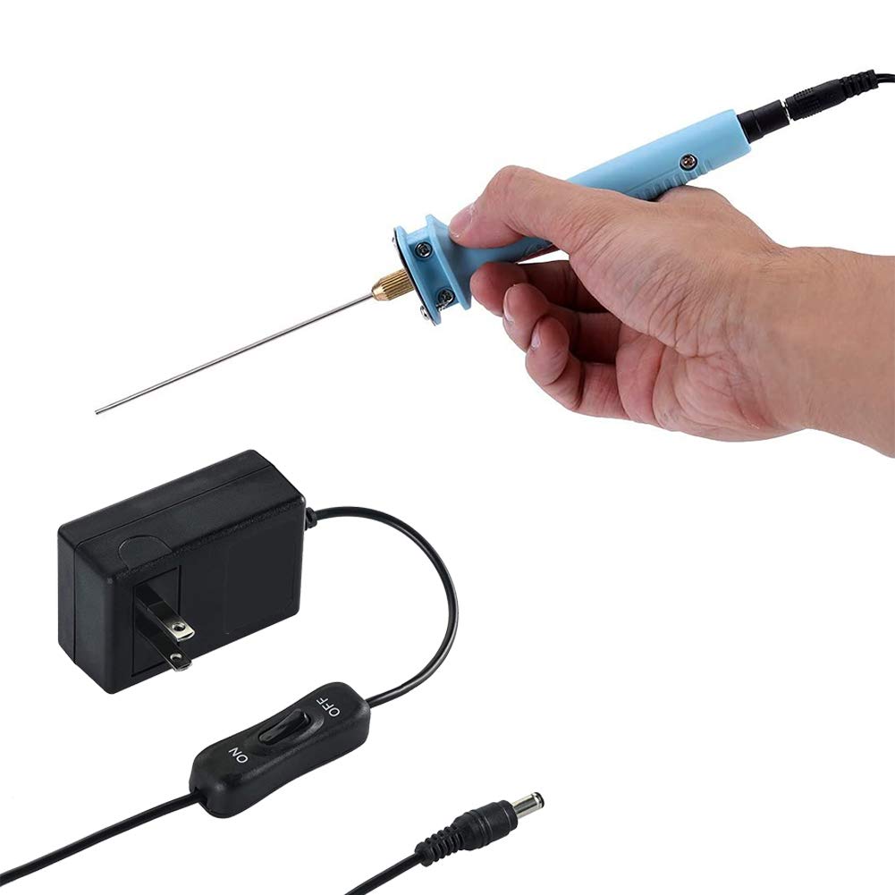 Thincol Foam Cutter Pen,10cm Hot Wire Styrofoam Cutter,15W Bendable Needle Electric Foam Carving Knife for Craft Doll Model DIY,with 110cm Cable (UK Plug)