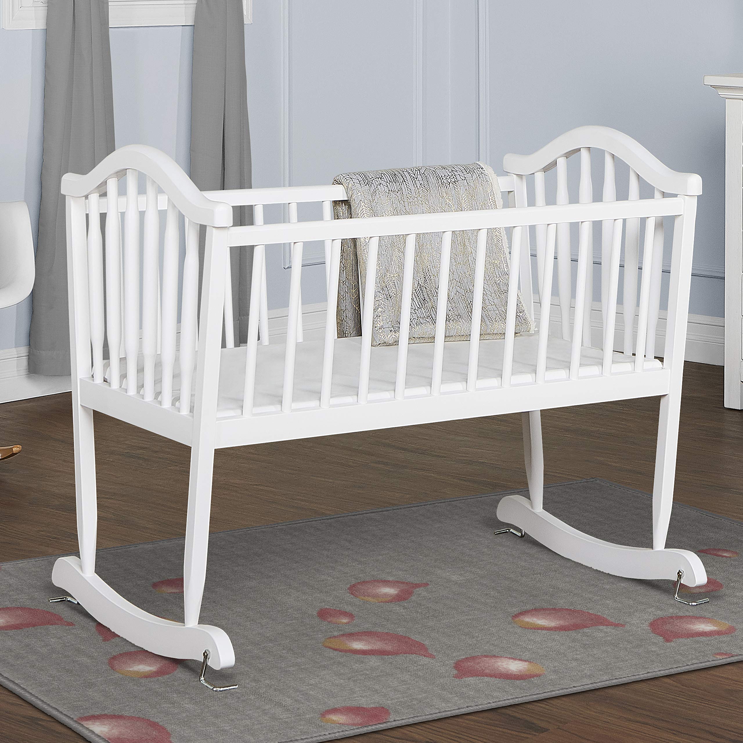 Rocking Cradle, White , 38x22x32.5 Inch (Pack of 1)