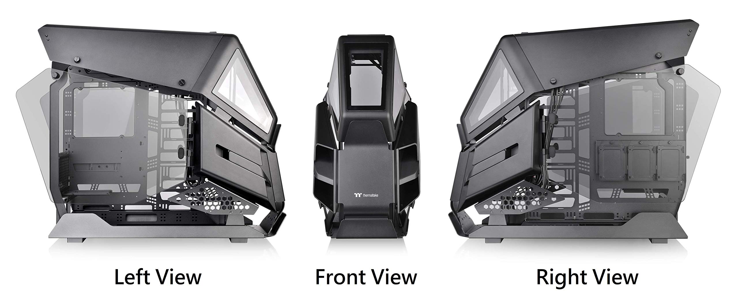 Thermaltake AH T600 Helicopter Styled Open Frame Tempered Glass Swing Door E-ATX Full Tower Case CA-1Q4-00M1WN-00