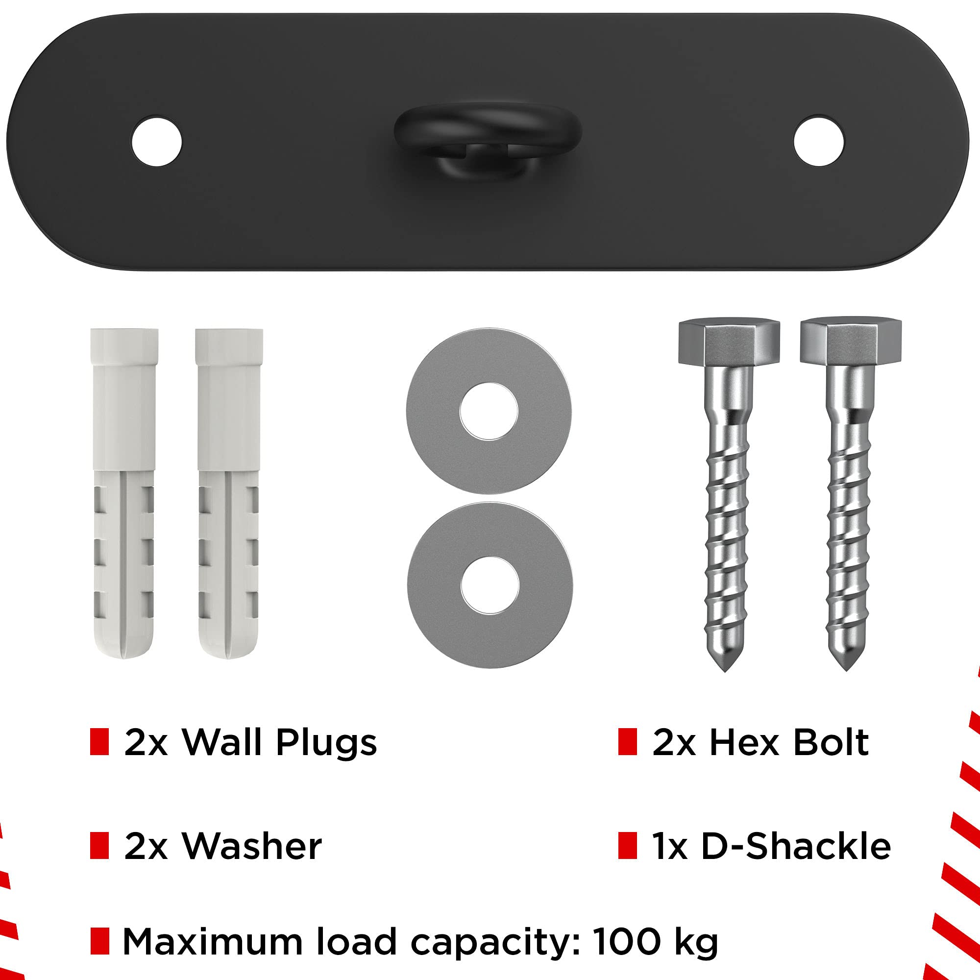 RDX Boxing Punch Bag Iron Ceiling Hook Mount Heavy Duty MMA Training Hanger, Black