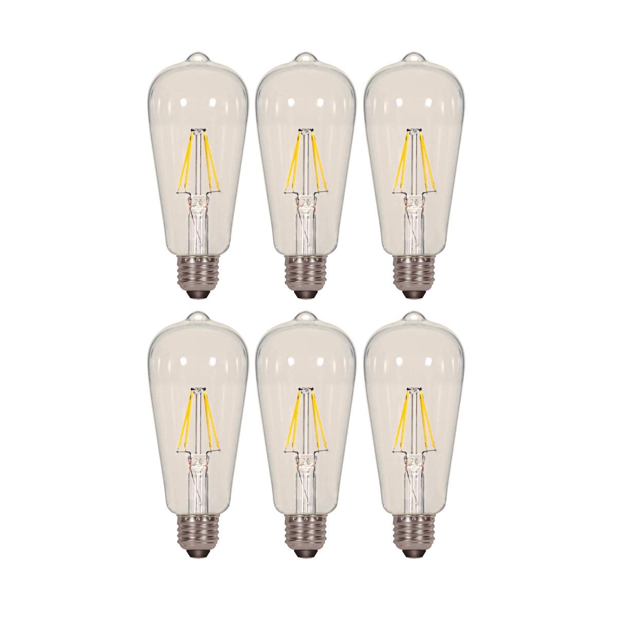 Satco S9581 6.5ST19/CL/LED/E26/27K/120V (6 - Pack)
