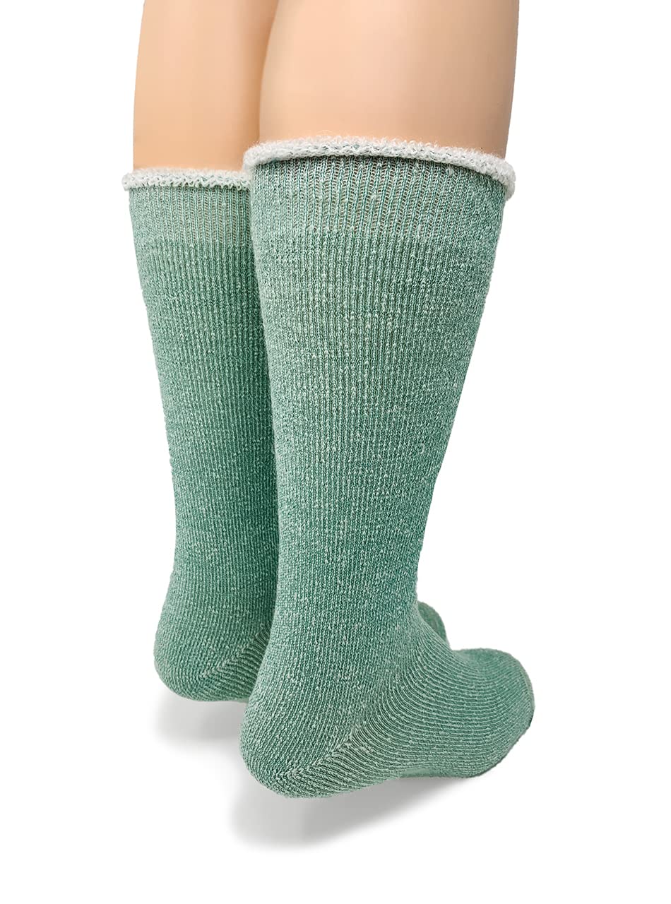WARRIOR ALPACA SOCKS - Koze Kick Back Terry Lined Pure Alpaca Wool Socks For Men and Women (Medium, Pine Green)