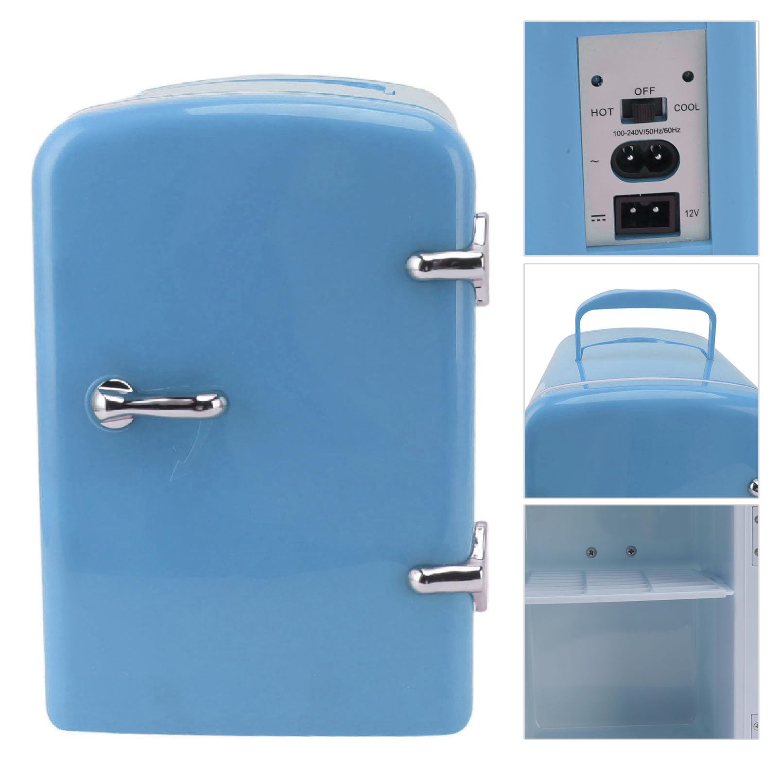 TARSHYRY Mini Fridge, 4L Portable Cooler Warmer Portable Thermoelectric Cooler and Warmer Refrigerators Personal Refrigerator Includes DC12V Car Plug for Makeup Skincare Beverage