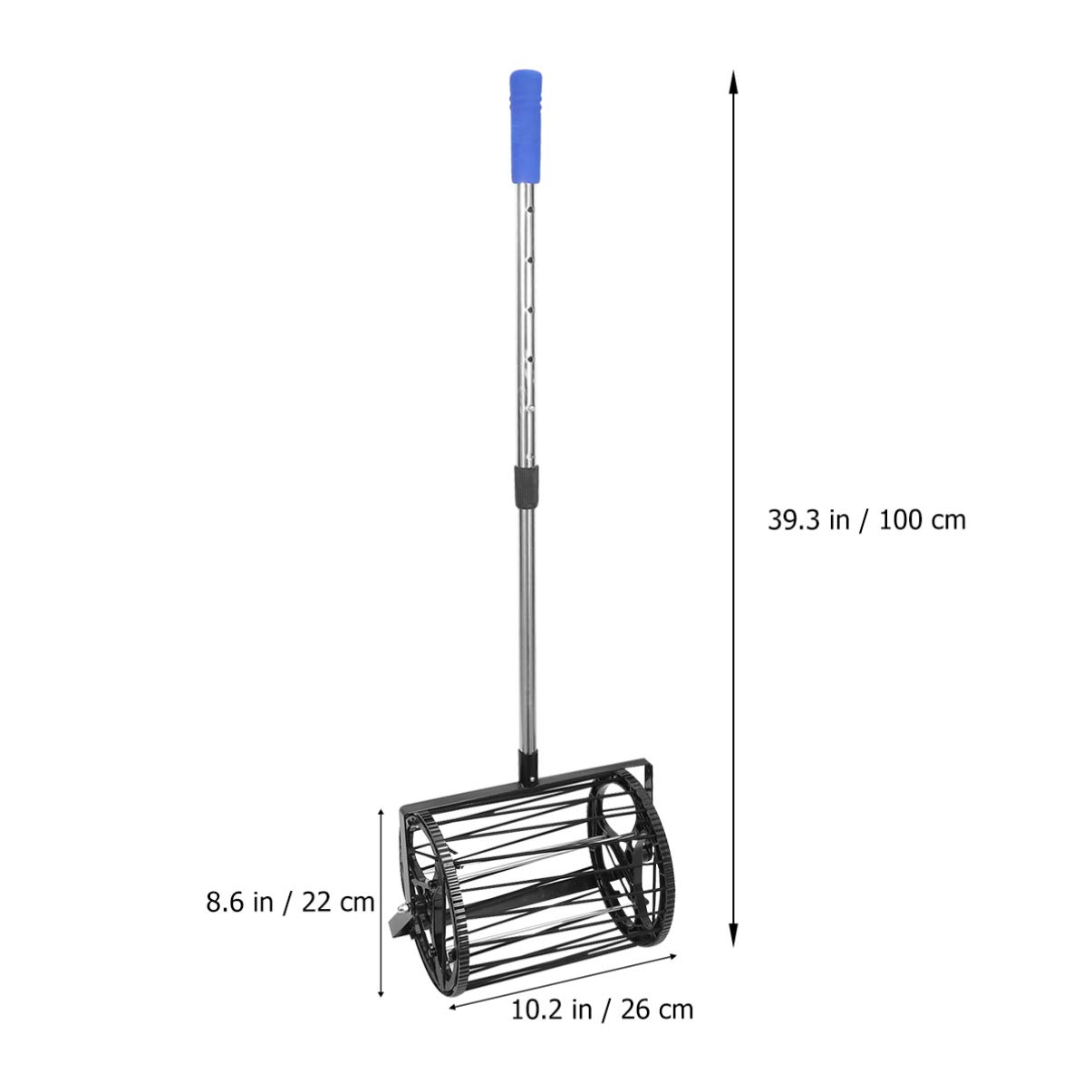 WINOMO Adjustable Table Tennis Ball Picker, 120 Ball Capacity Pickup Hopper, Portable Ball Collector for Picking and Storage Balls