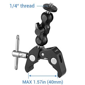 SmallRig Multi-Functional Ballhead Clamp Double Ball Adapter with Bottom Clamp - 2164