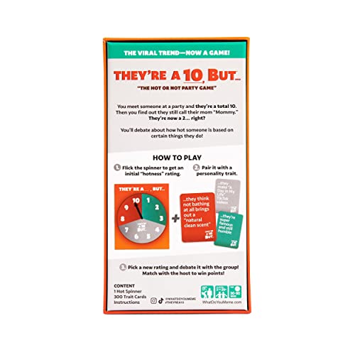 They're a 10 But...The Hot or Not Party Game - Fun Card Games for Adults by What Do You MemeĀ®