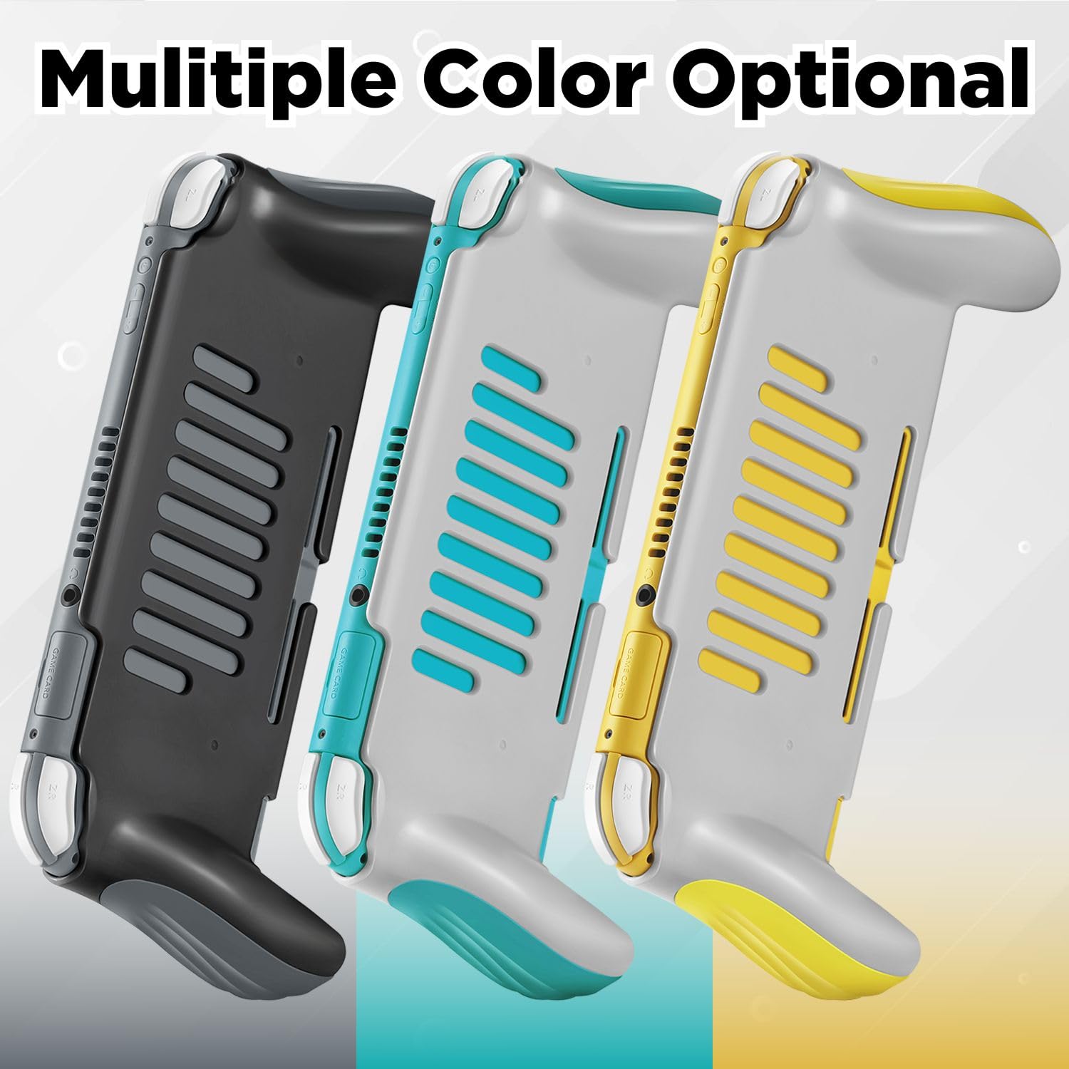 TNP Pro Grip Case for Nintendo Switch Lite Protective Shell Cover (Black) Vented Comfort Enhance Ergonomic Grips, Lightweight, Slim, Scratch & Shock Protector Nintendo Switch Lite Accessories