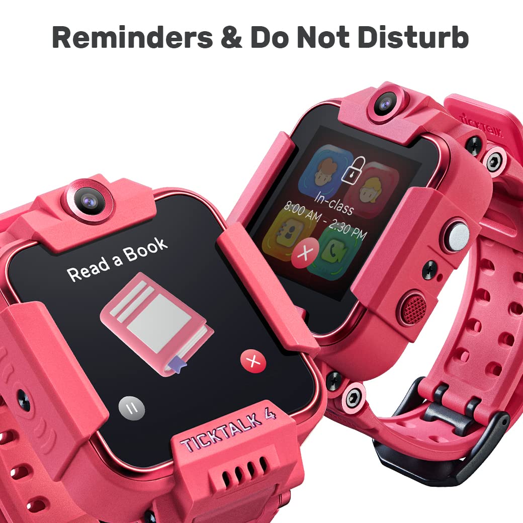 TickTalk 4 Unlocked 4G LTE Kids Smart Watch Phone with GPS Tracker, Combines Video, Voice and Wi-Fi Calling, Messaging, 2X Cameras & Free Streaming Music