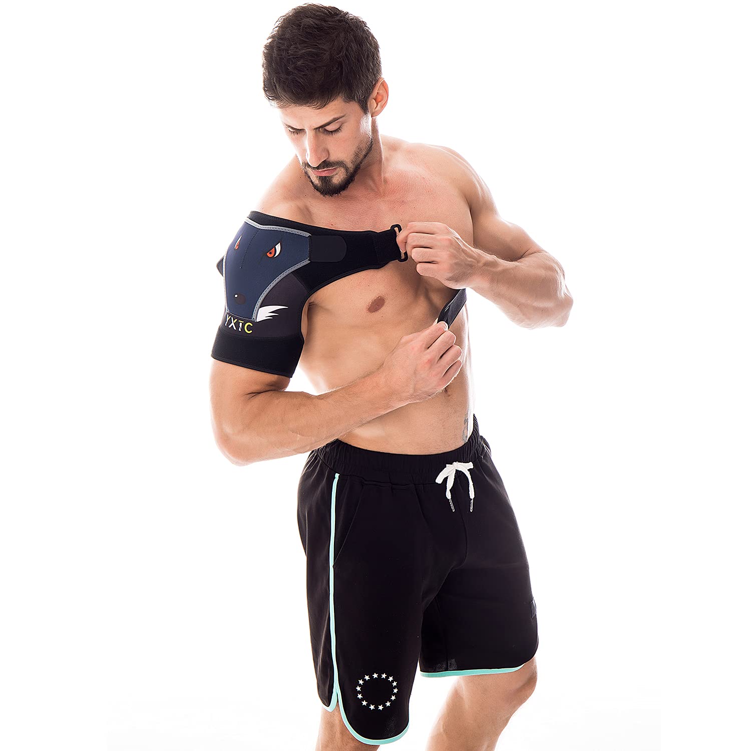 YXTC Shoulder Stability Brace for Men and Women, Compression Support for Torn Rotator Cuff and Other Shoulder Injuries，Tendonitis, Dislocation, Bursitis, Pressure Pad Light and Breathable Neoprene Shoulder Support for Rotator Cuff, Dislocated AC Joint Pa