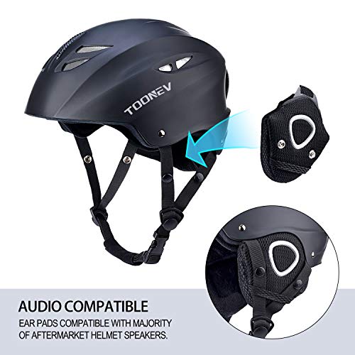 TOONEV Ski Helmet - Snow Helmet - Climate Control Venting, Goggles Compatible, Removable Fleece Liner Snowboard Helmets for Men Women & Youth(56-62cm)