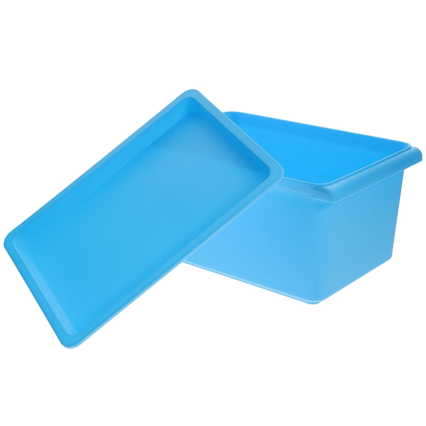 VOSAREA 2pcs Box storage box with lid plastic containers with lids plastic sundries storage plastic storage container cardboard file bin pantry organization office with cover pp food