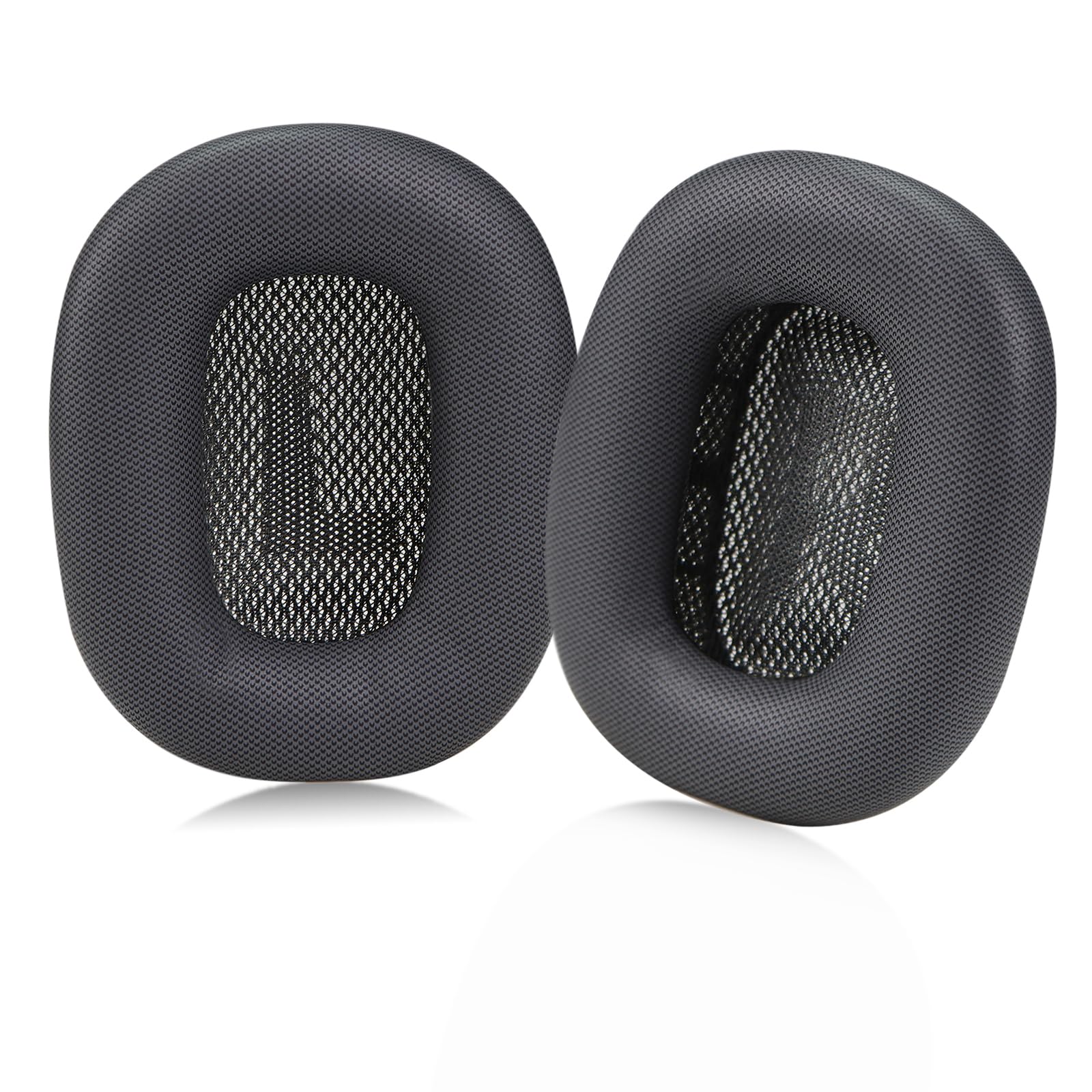 Sinowo Ear Cushions for Apple AirPods Max Headphones Replacement Leather Earpads Sweat Proof Ear Cups Cushion Easy to Install with Magnet, Protein Leather and Memory Foam(Black)