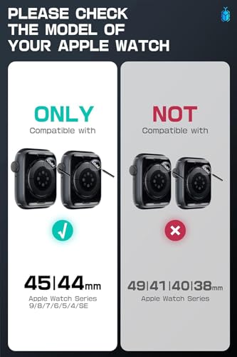 SUPCASE [Unicorn Beetle Pro] Designed for Apple Watch Series 7/6/SE/5/4 [45/44mm], Rugged Protective Case with Strap Bands (RoseGold)
