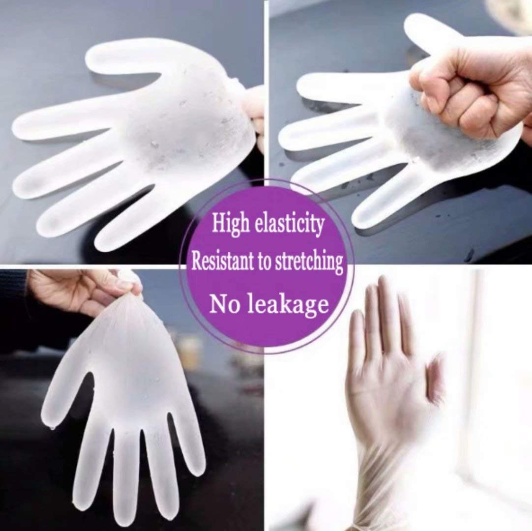 TOPtoper 500 Pack PE Clear Food Service Gloves for Food Prep Kitchen Food Service, Large Size (Large)