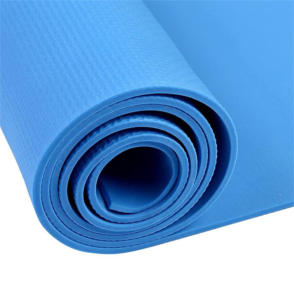 Yoga Mat Foldable Fitness Exercise Mat Classic EVA 4mm Thick Workout Pad for Yoga, Pilates, Gym and Floor Workouts blue