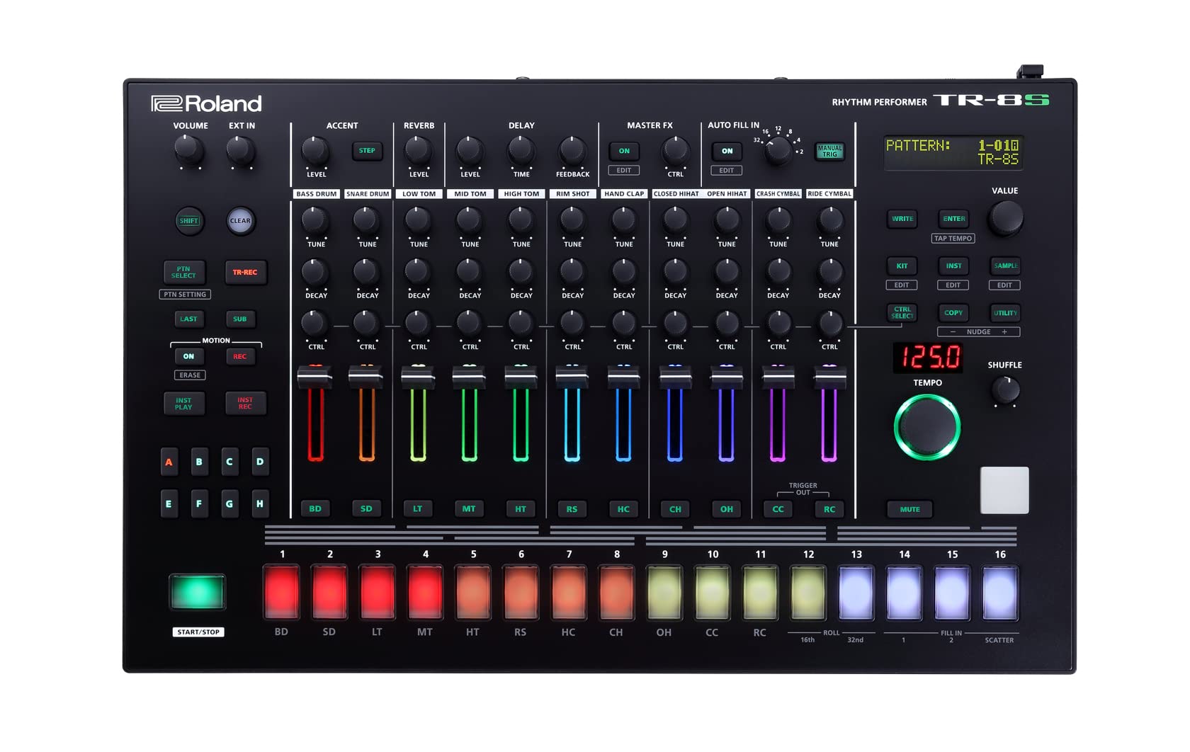 Roland TR-8S Aria Rhythm Machine Bundle with MIDI Cable and Austin Bazaar Polishing Cloth