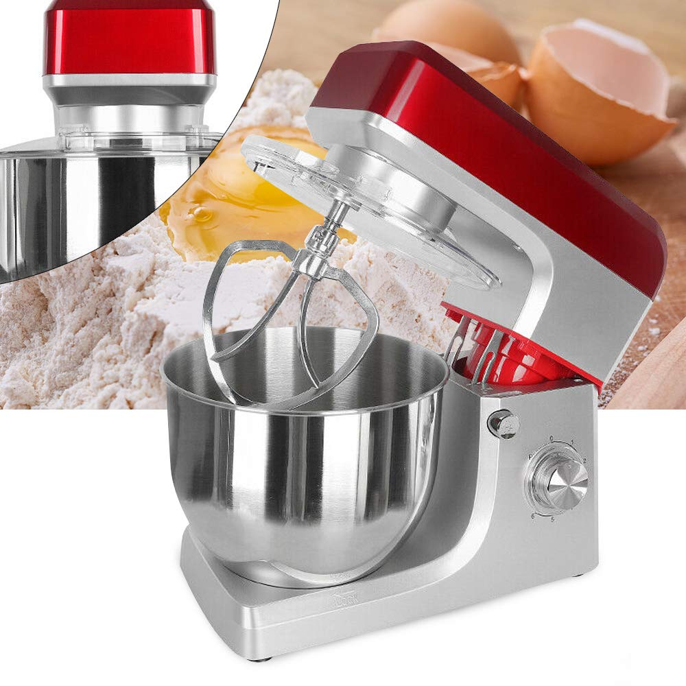Stand Mixer, 7L Six Speed Kneading Machine Household Commercial Electric Food Mixer Dough Mixer Egg Beater with Dough Hook 1200W