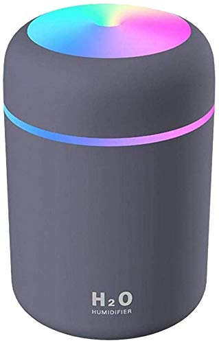 SURPZON USB Cool Mist Humidifier, 300ml Mini Portable Humidifier with 7 Color LED Night Light, Adjustable Mist Mode and Auto Shut-Off (Black)