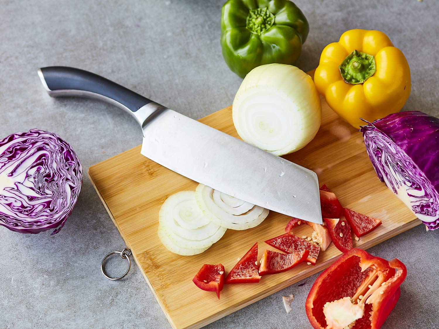 WELLSTAR Kiritsuke knife, Nakiri Vegetable Cleaver Kitchen Knife β Razor Sharp Forged German Stainless Steel Blade, Ergonomic Full Tang Handle, Multipurpose Use for Home Restaurant β Gift Box