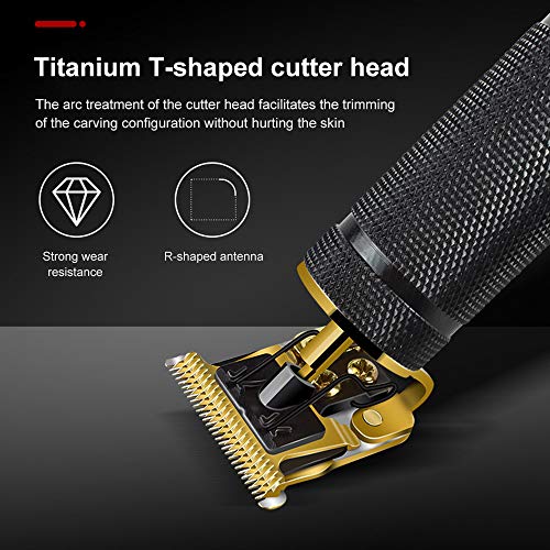 T Blade Trimmer for Men, Professional Cordless Hair Liners Electric Hair Trimmer, Zero Gapped Baldheaded Hair and Beard Trimmer (black)